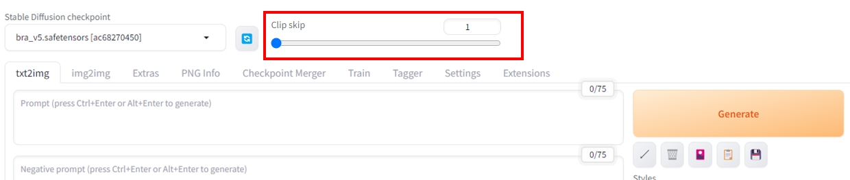 【早分かり】隠れた救世主！clip skip の設定方法と使い方（Stable Diffution Web UI) | 初学者DIYプログラミング入門