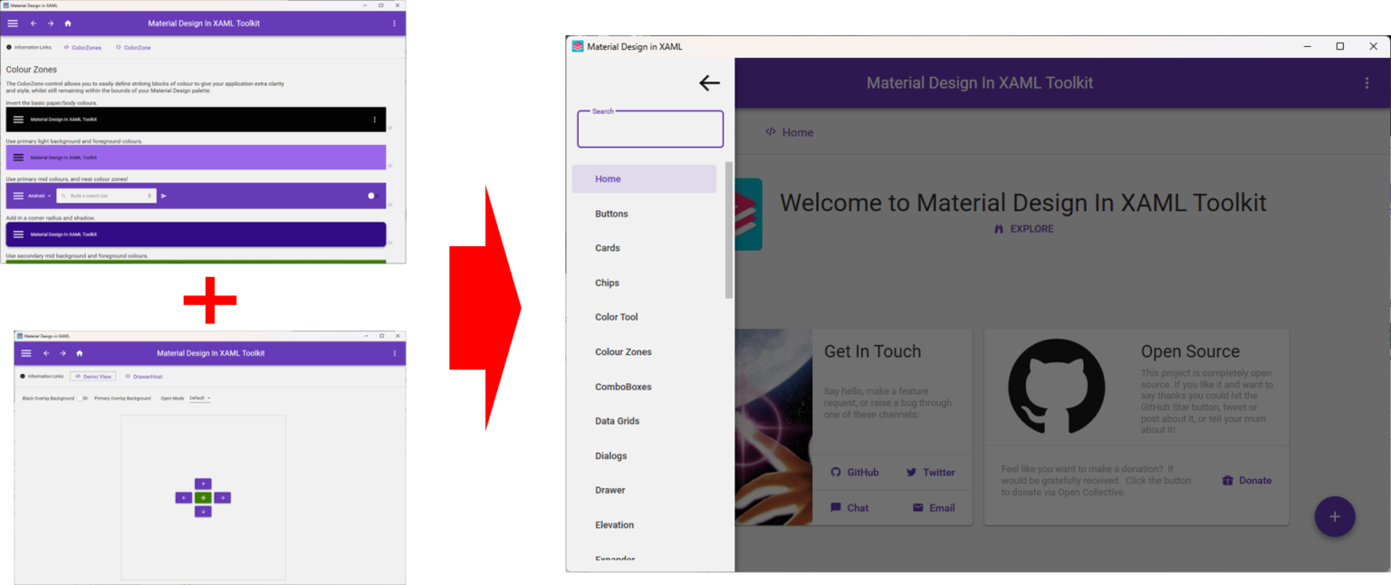 【WPF】 Material Design In XAML Tool Kit を使ったナビゲーションメニュー4選 | 初学者DIYプログラミング入門